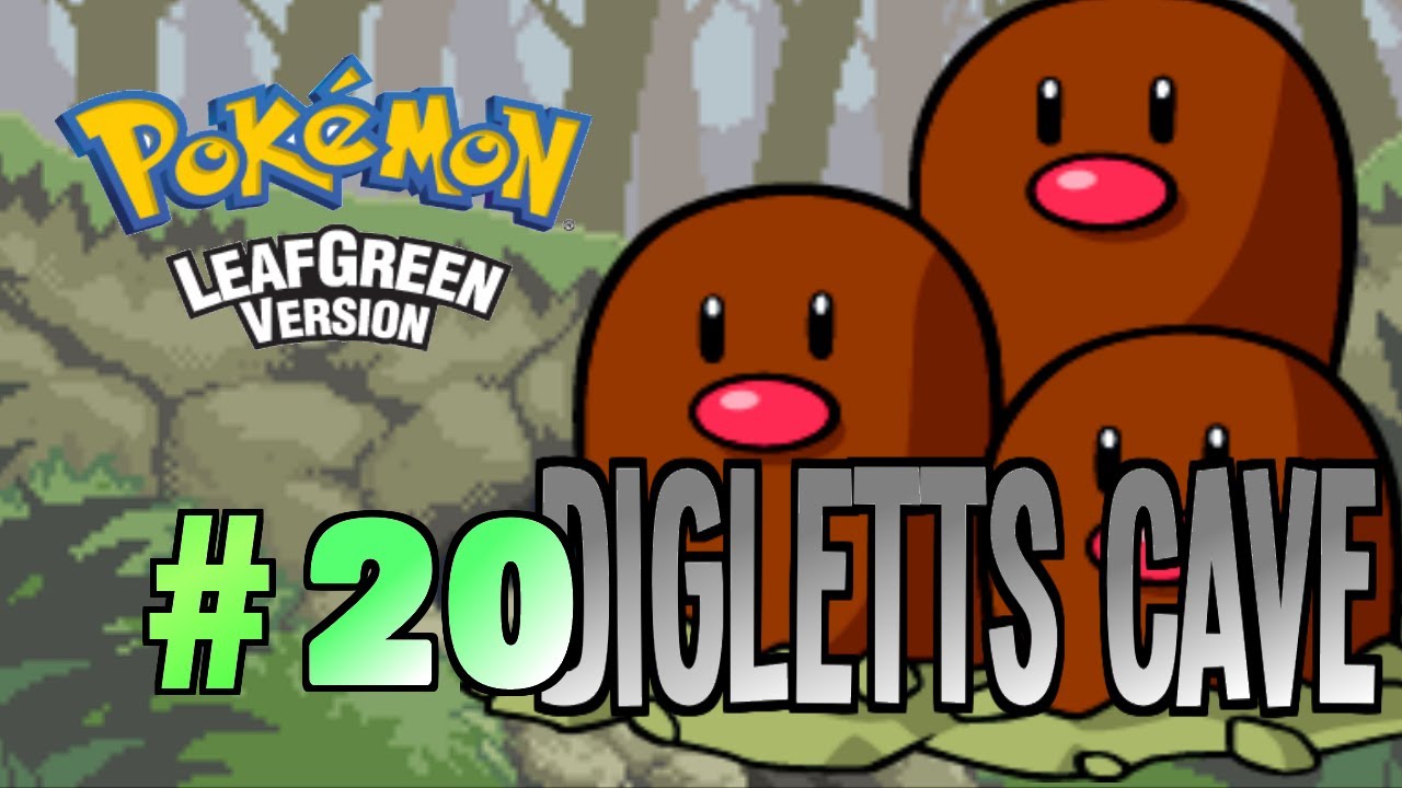 Pokemon Leaf Green Walkthrough Part 20 - Digletts Cave - YouTube