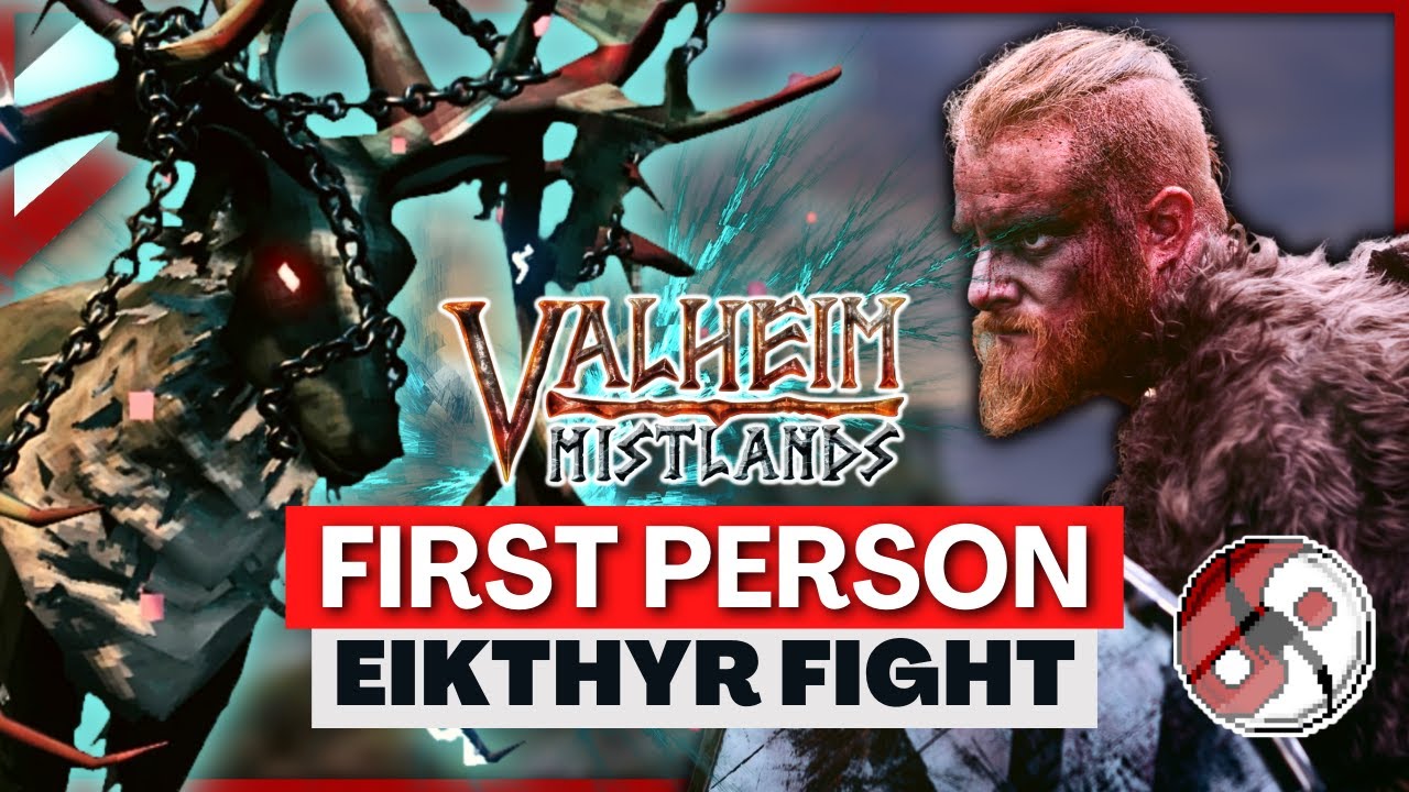 Fighting Eikthyr in First Person - Noobs Mod Valheim Mistlands Let's ...