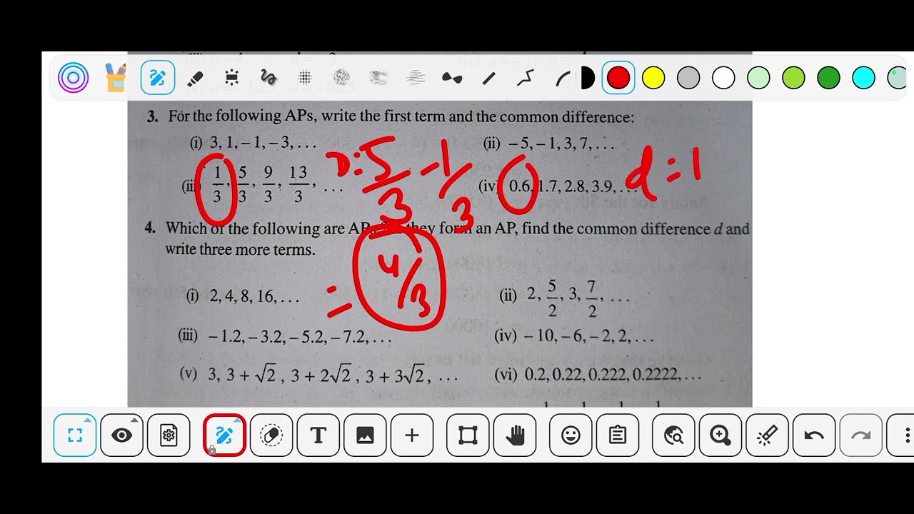 find the common difference d and write three more terms||AP class 10th ...
