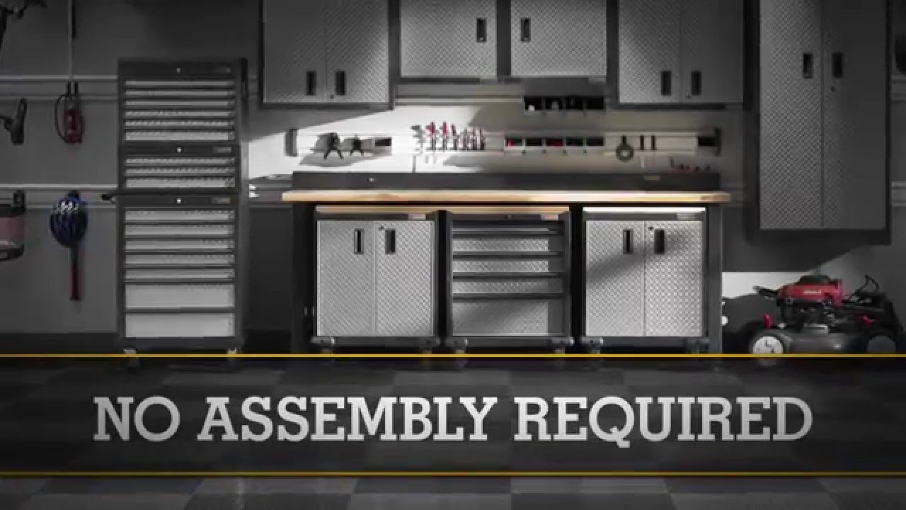 Gladiator GarageWorks Premier series cabinets - YouTube