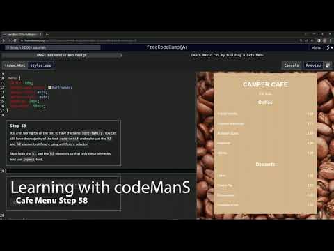 Learn Basic CSS by Building a Cafe Menu - Step 58 - YouTube
