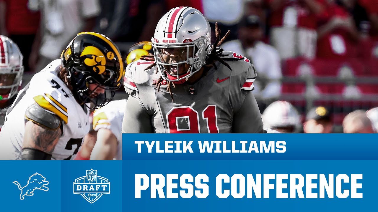 Tyleik Williams Introductory Press Conference | April 25, 2025 - YouTube
