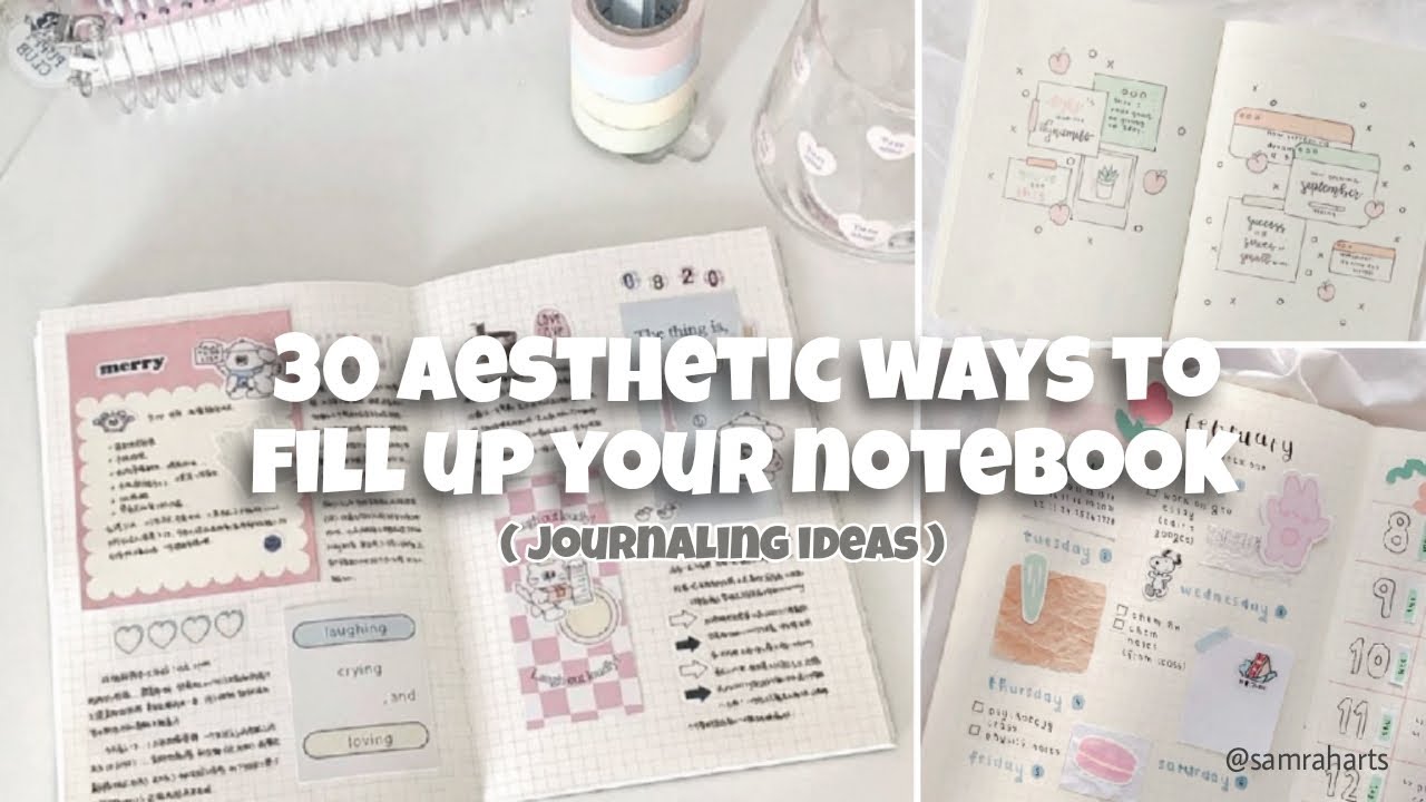 Aesthetic ways to fill your notebook 💌 | Empty notebook ideas ...
