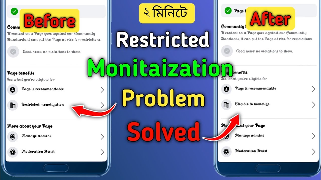 Facebook Page Me Restricted Monetization Problem Kaise Solved Kare |Restricted monitaization ...