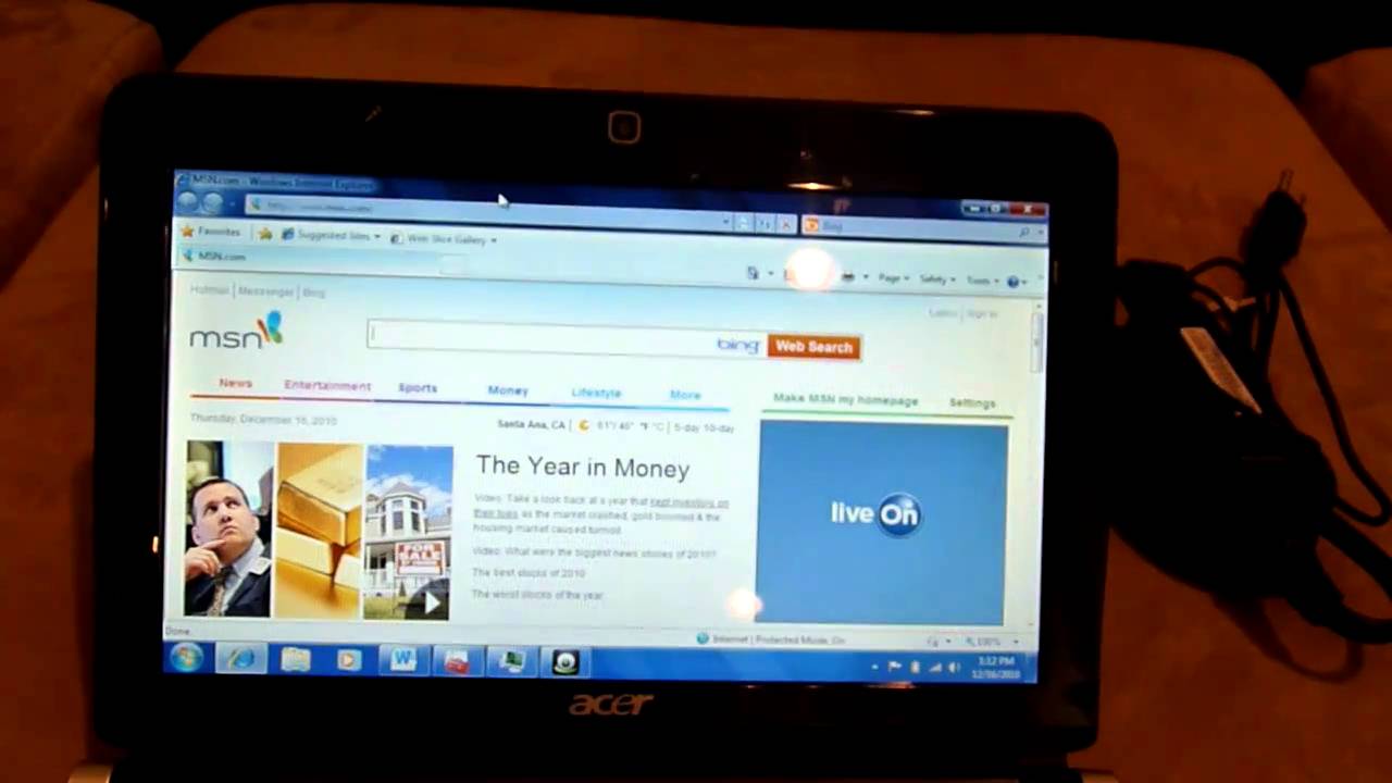Acer Aspire One 10.1 NetBook Laptop - YouTube