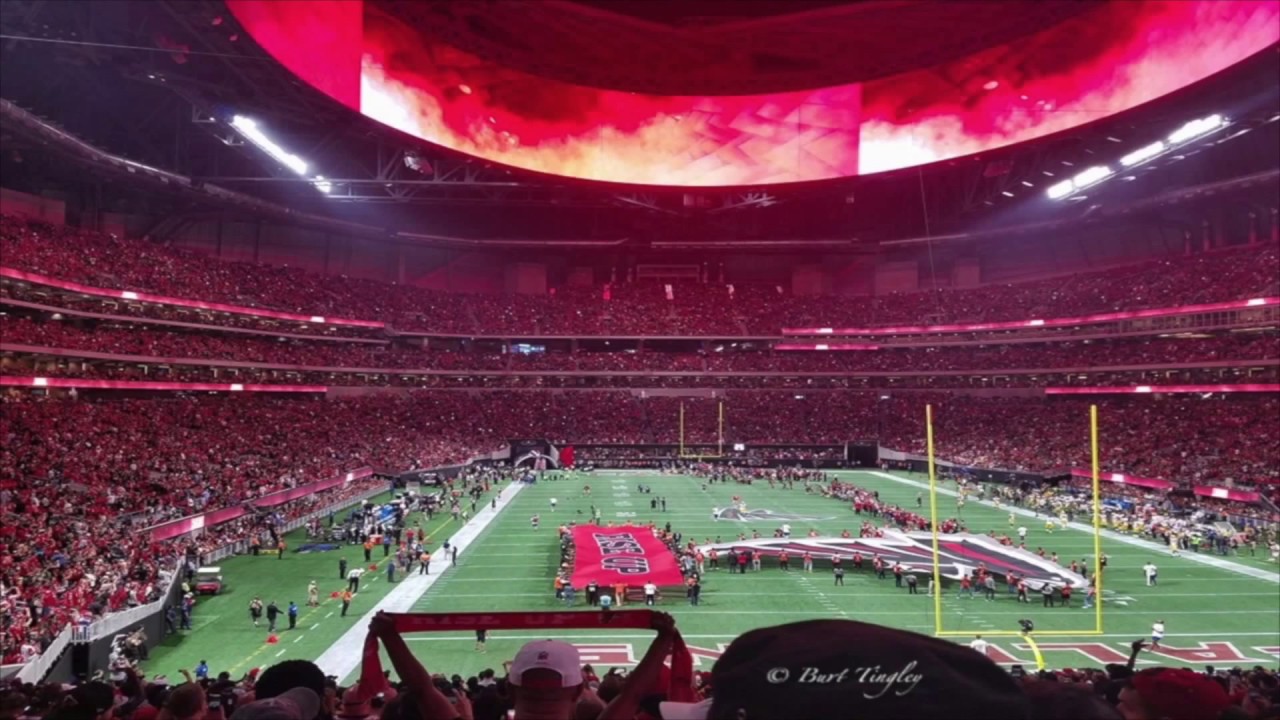 Inside New Mercedes-Benz Stadium 1st Game - YouTube