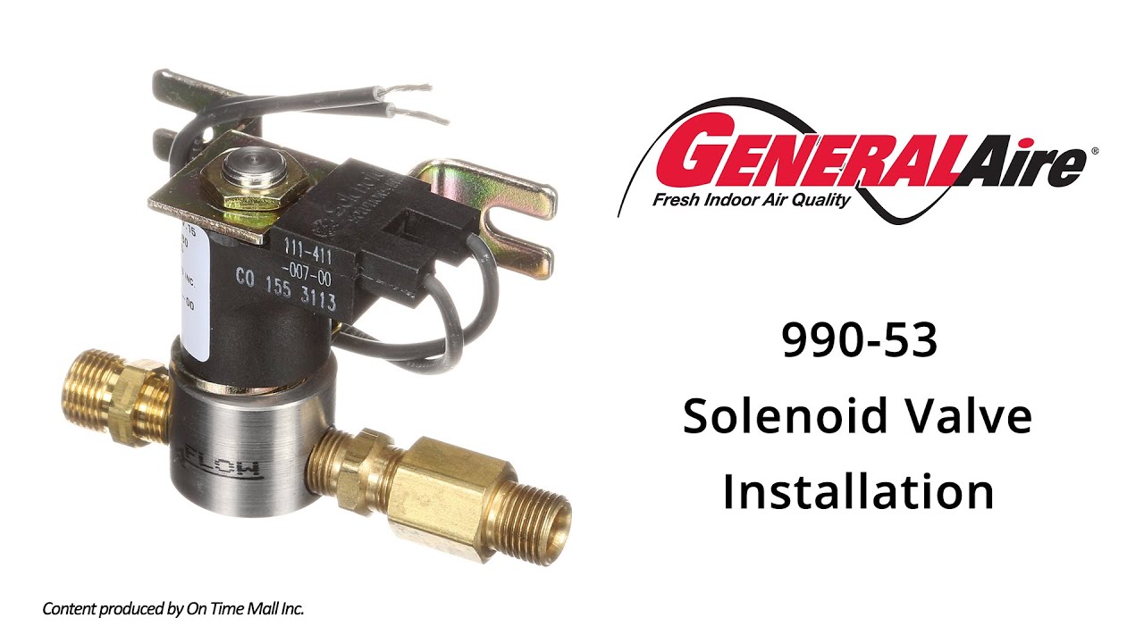 GeneralAire 990-53 Solenoid Valve Installation - YouTube