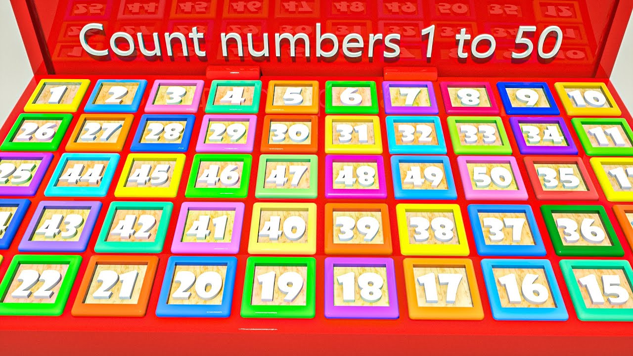 Numbers Song 1- 50| Counting by 1 to 50 | 1,2,3 kids - YouTube