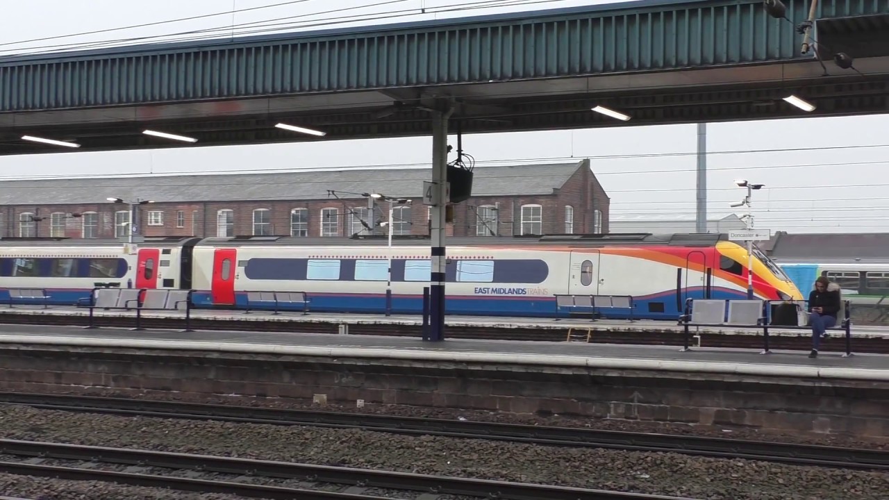 Doncaster, platform 0 in use, and signal problems. - YouTube