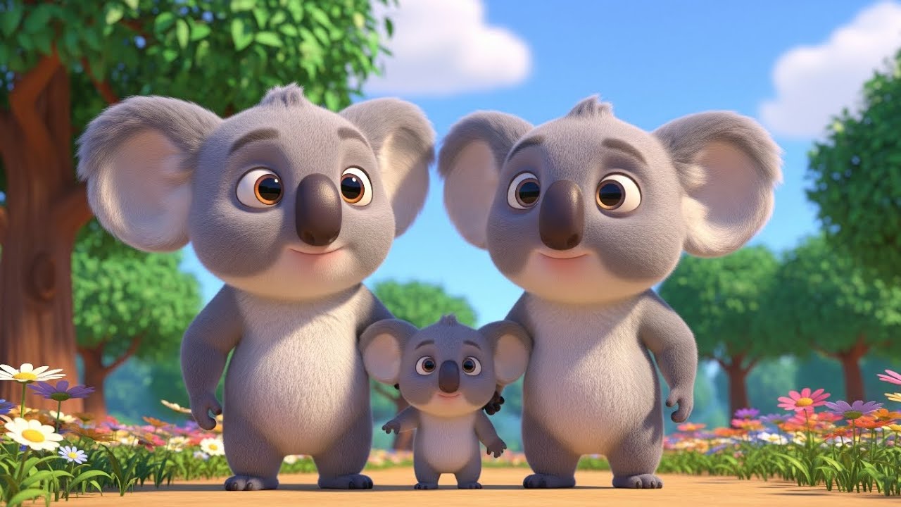 🌟Koala Song for Kids 🐨 | Cute Aussie Animal Rhyme | koala family fun ...