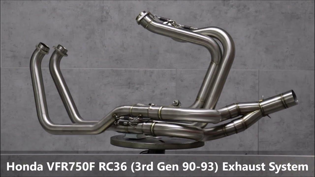 360º view of our Honda VFR750F RC36 (3rd Gen 90-93) exhaust system ...