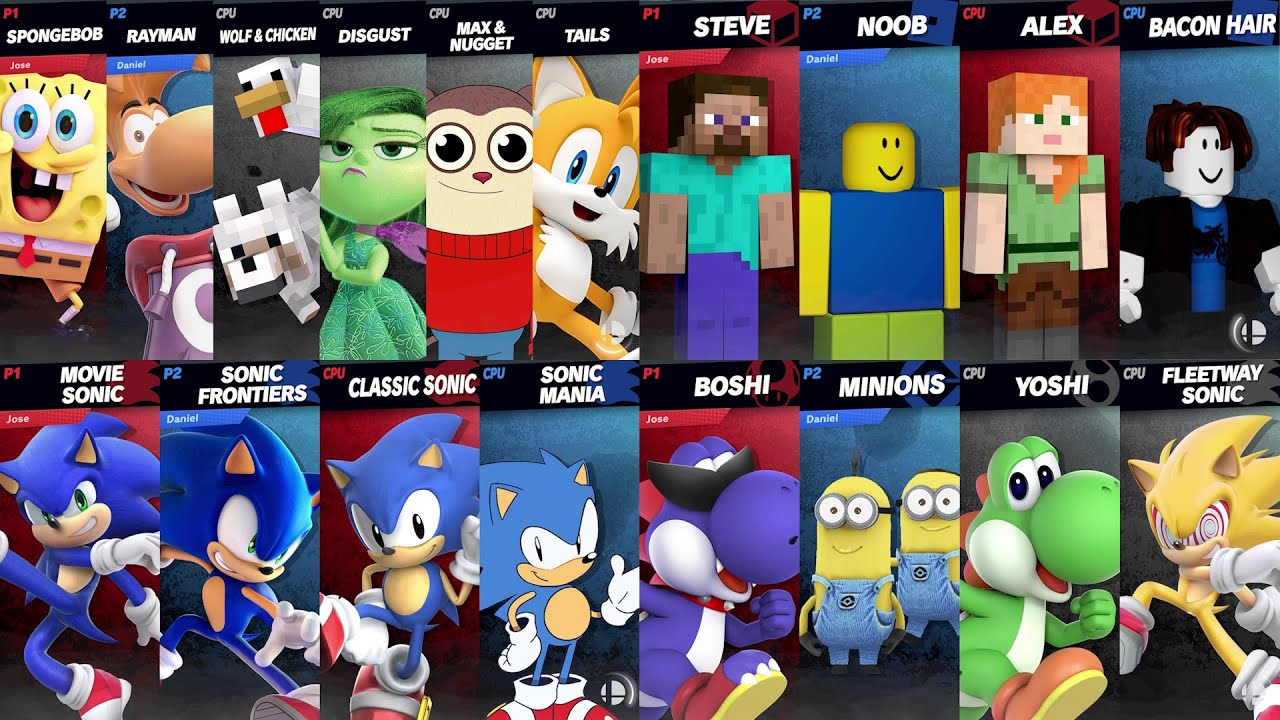 Classic Sonic vs Sonic Mania | Steve vs Noob | Spongebob vs Tails in ...