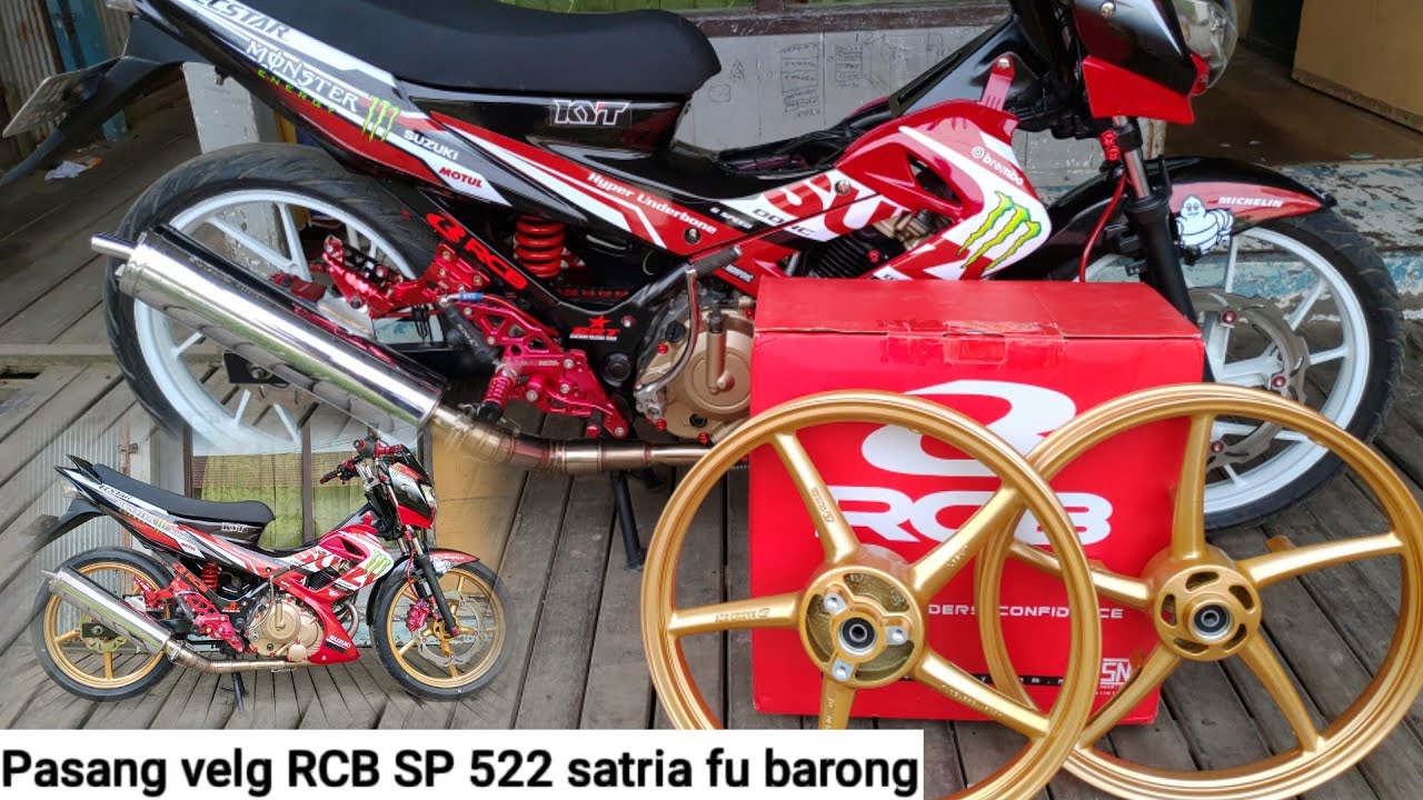 Pasang velg RCB SP 522 ke Satria Fu Barong - YouTube