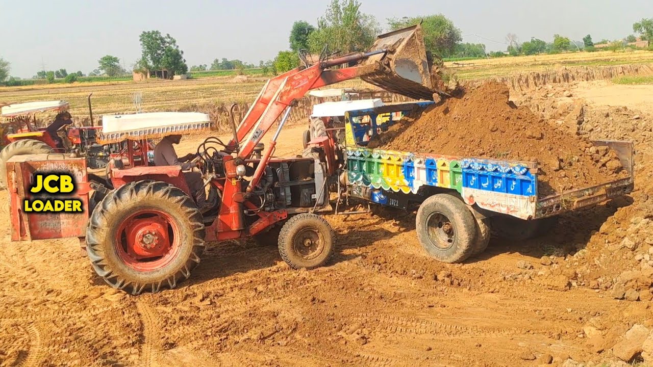 Jcb Red Colour Loader Fully Loading|Loader Loading Trolly |Loader ...