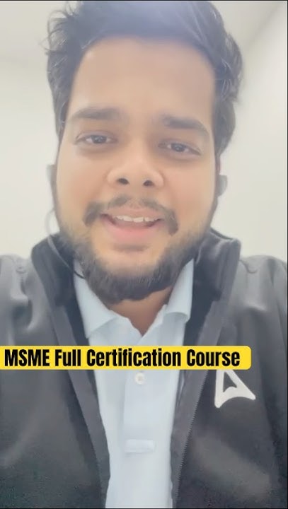 MSME full certification course #msme #shorts - YouTube
