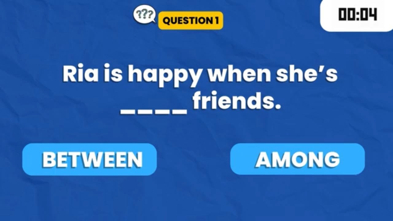 Among Vs. Between Quiz Challenge! Learn English Grammar # ...