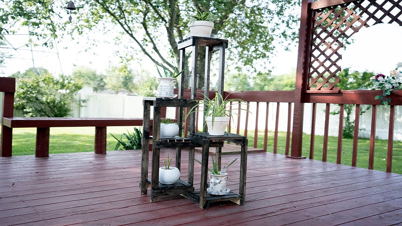 Homemade Plant Stand [This Is Made In My Garage] - YouTube