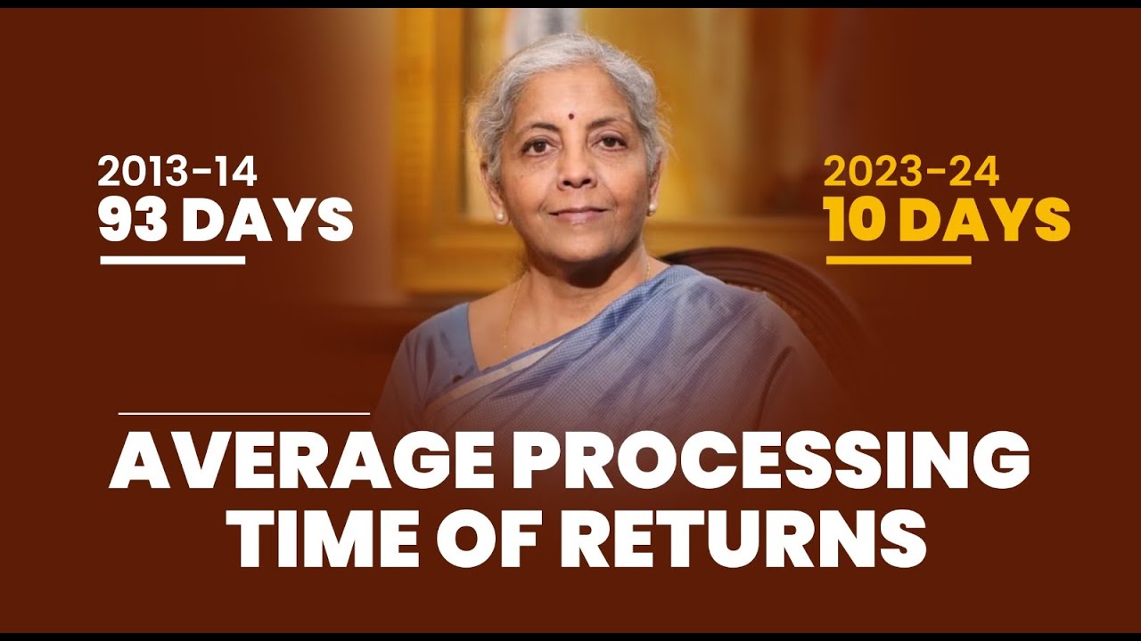Average processing time of returns 10 days in 2023-24: Smt. Nirmala Sitharaman - YouTube