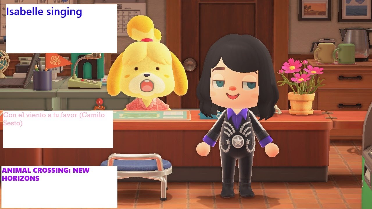 Animal Crossing: New Horizons - Isabelle singing Con el viento a tu ...