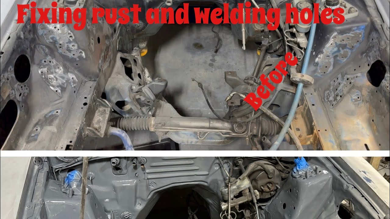 Foxbody Mustang Engine Bay rust - YouTube