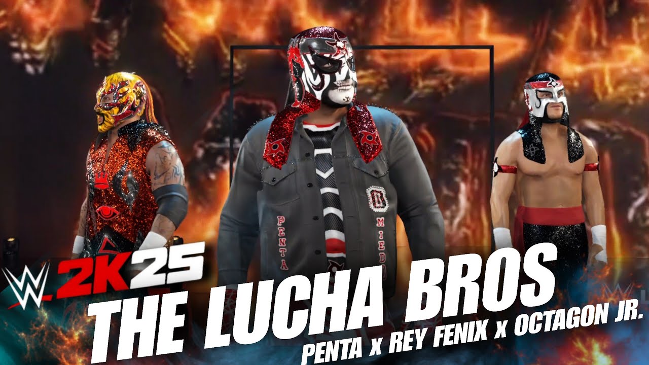 WWE2K25 Penta, Octagon Jr. & Rey Fenix New Tag Entrance w/Theme & GFX ...