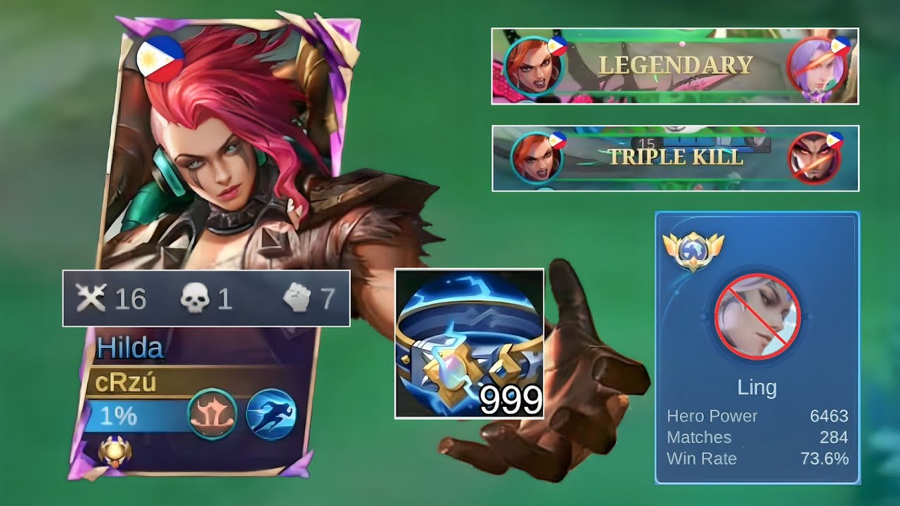 This New Hilda Build and Emblem is Totally a Cheatcode 🔥 Mobile Legends ...