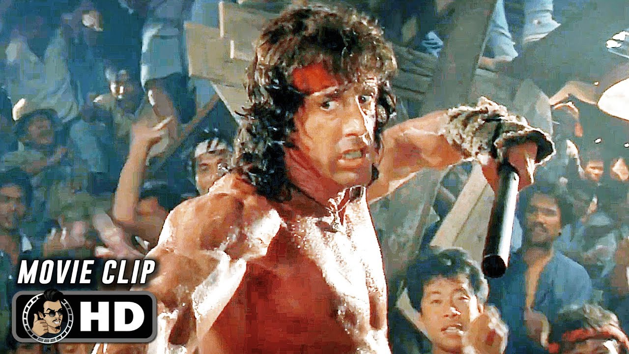 Stick Fight Scene | RAMBO 3 (1988) Sylvester Stallone, Movie CLIP HD ...