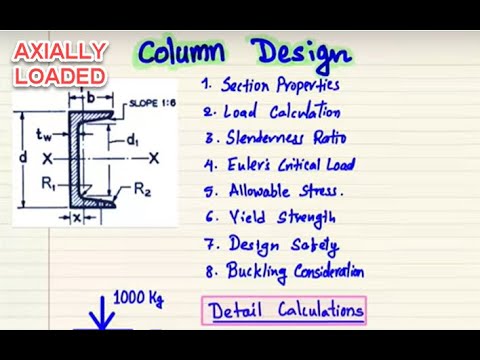 Intermediate Structural Column Design (Axial Loading) - YouTube