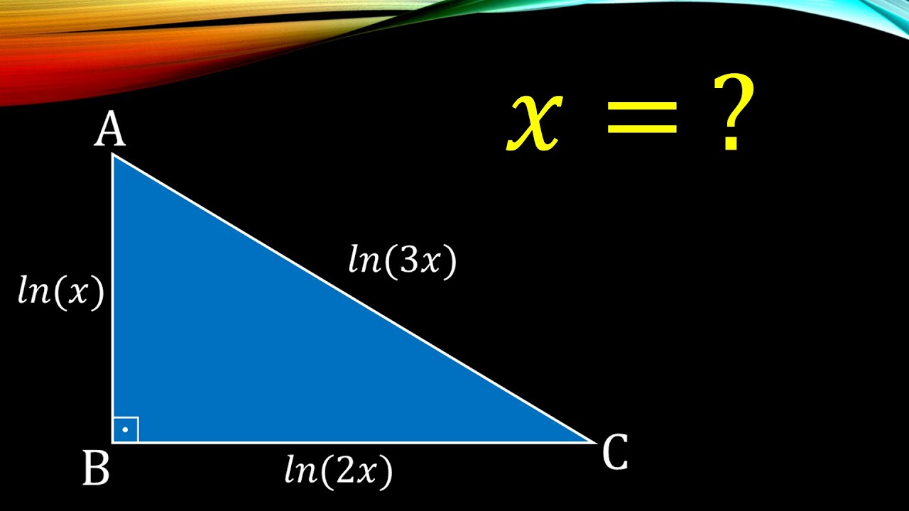 İlginç Geometri Soruları - Logarithmic lengths in right angle triangle ...