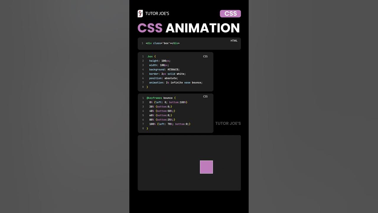 Box Animation In Css Tutorjoes Css Tamil Css3 Youtube