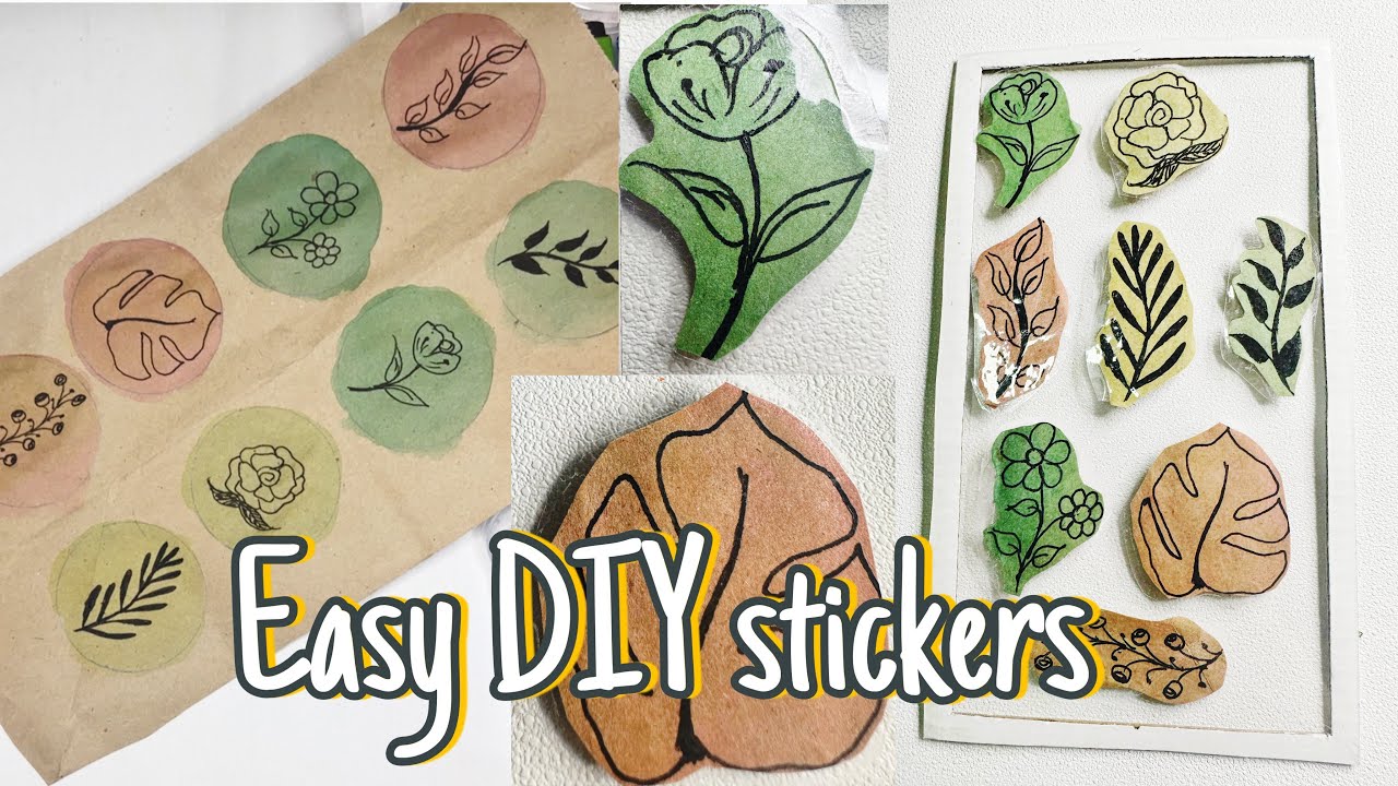 Homemade stickers ,How to make stickers,Easy DIY aesthetic stickers for ...