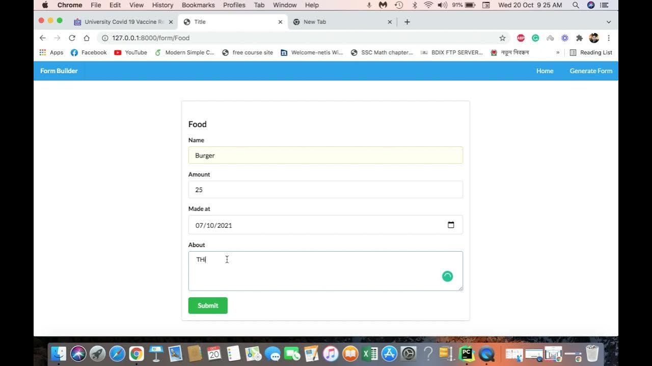 Dynamic Forms Builder | Python | Django | JavaScript | Ajax | HTML ...