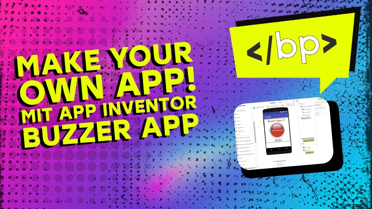 MIT App Inventor Tutorial Creating a Buzzer App - YouTube