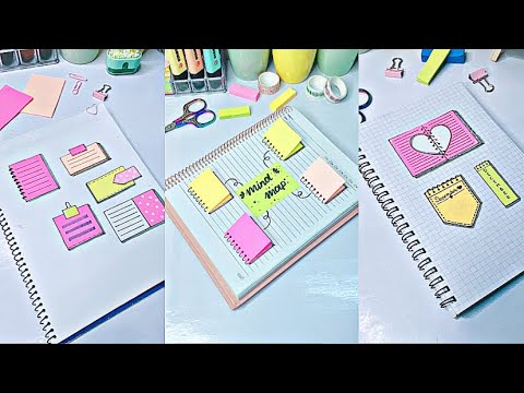 Bullet journal sticky note ideas - YouTube