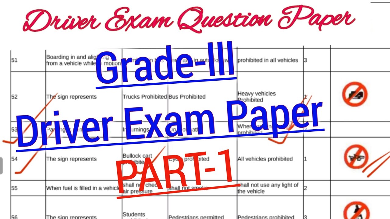 Driver Question Paper Grade lll Driver Previous Year Exam Paper driver-question-paper-grade-lll-driver-previous-year-exam-paper