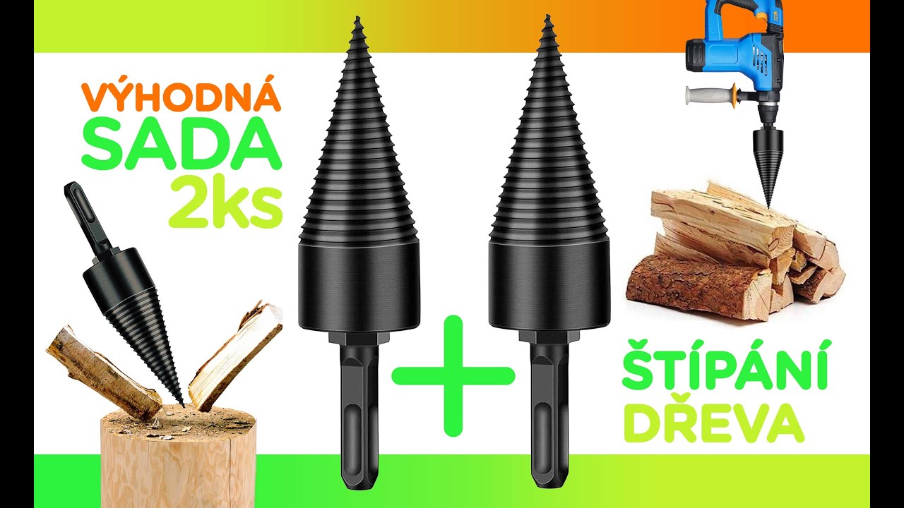 Štípání klíny na dřevo SDS+ Výhodná sada 2 balení pro vrtačky s ...