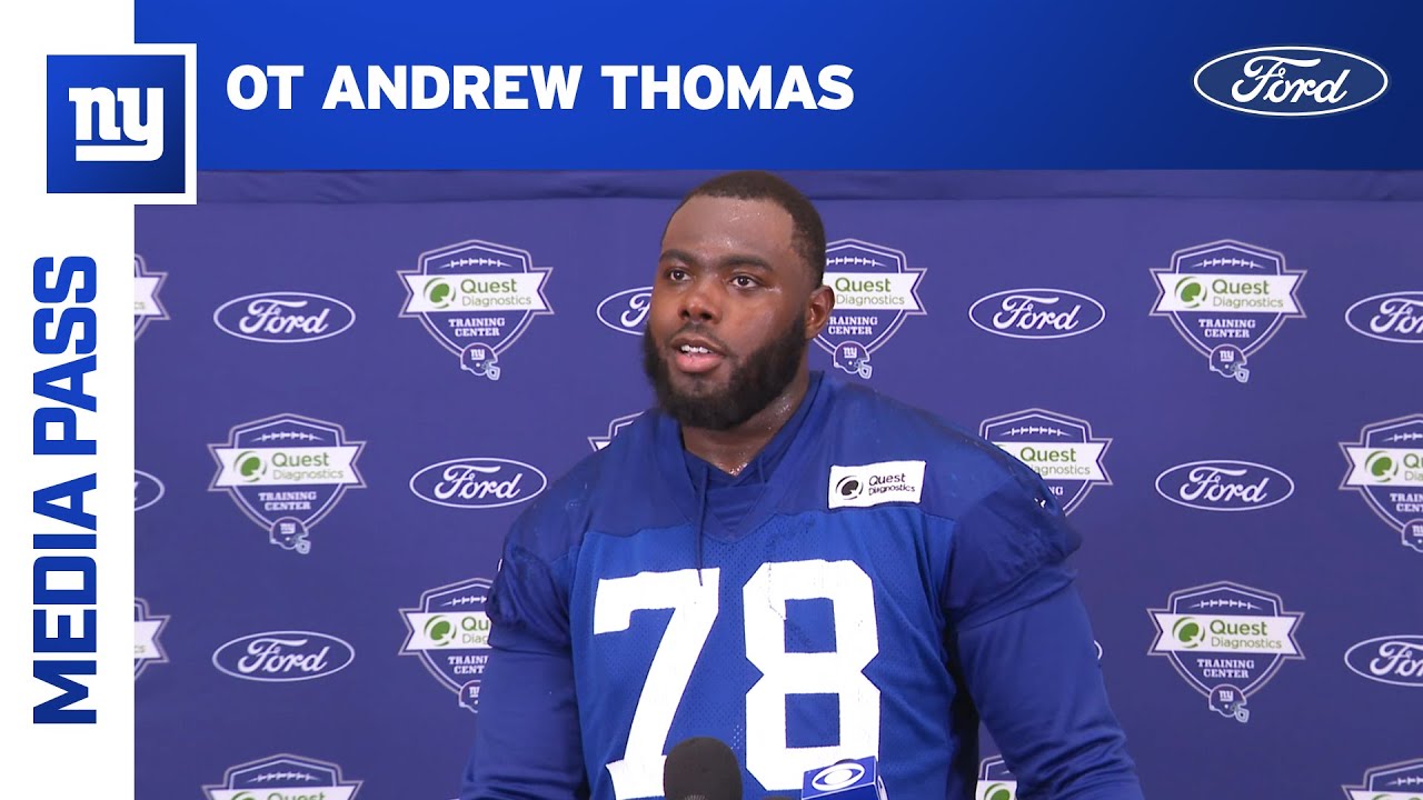 Andrew Thomas on Building Continuity With the O-Line | New York Giants ...