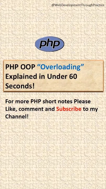 Overloading PHP OOP Explained with Examples. #php #oop #oopsconcept #phptutorials # ...