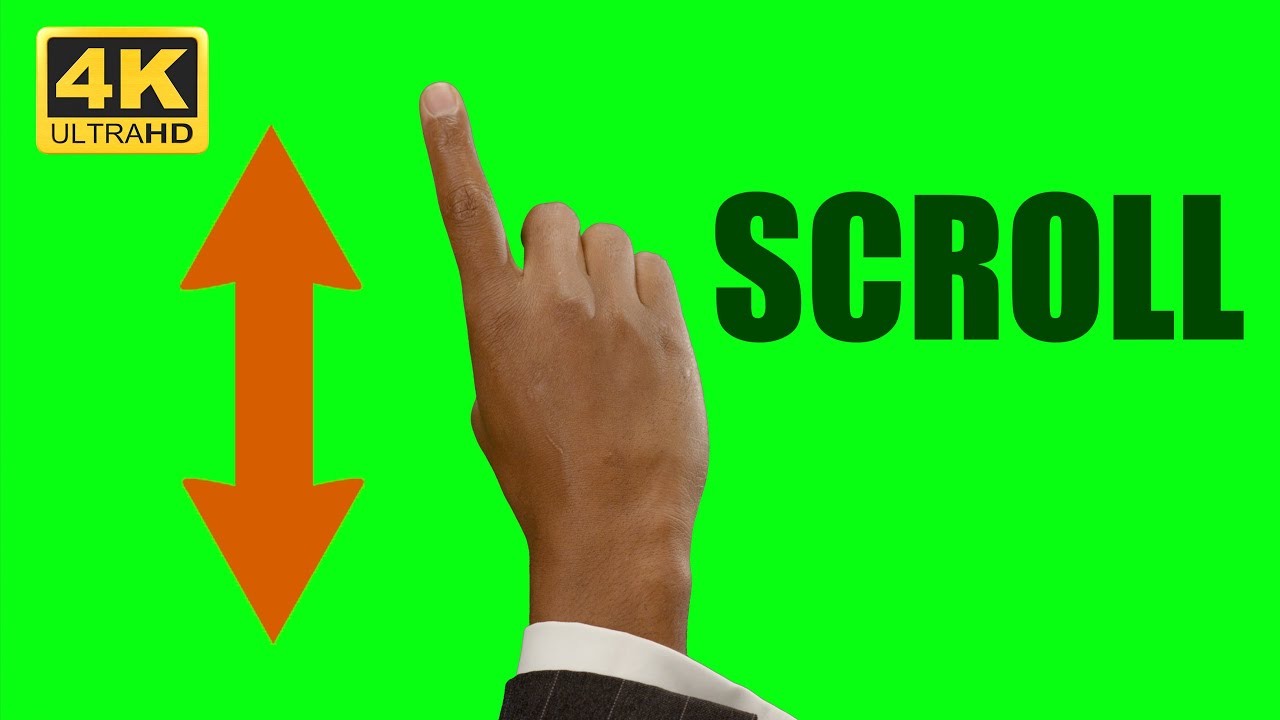 Male Finger Making Scrolling Gestures | Free Green Screen 4K 🟢 - YouTube
