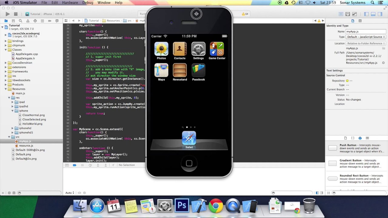 Cocos2d-x JavaScript Tutorial 6 - Positioning using JumpBy - YouTube