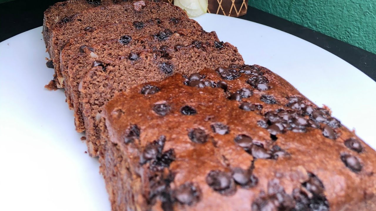 Chocolate bnana cake | how to make chocolate banana cake | no maida no ...