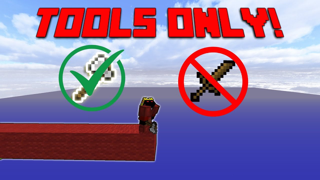🪓 Can I Win BedWars Using Only Tools? (Pickaxe & Axe Only Challenge ...