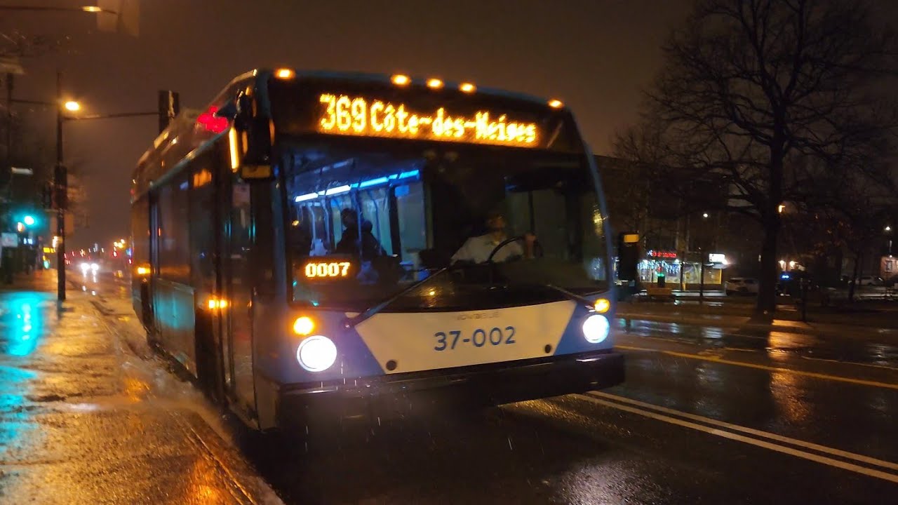 🚍 STM Montreal overnight bus ride on the all-night 369 route: Côte-des ...