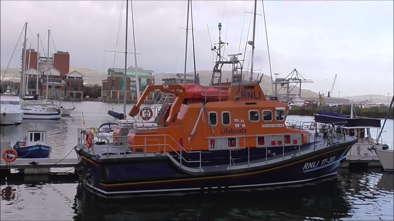 Portrush Lifeboat the William Gordon Burr Visits Belfast - YouTube