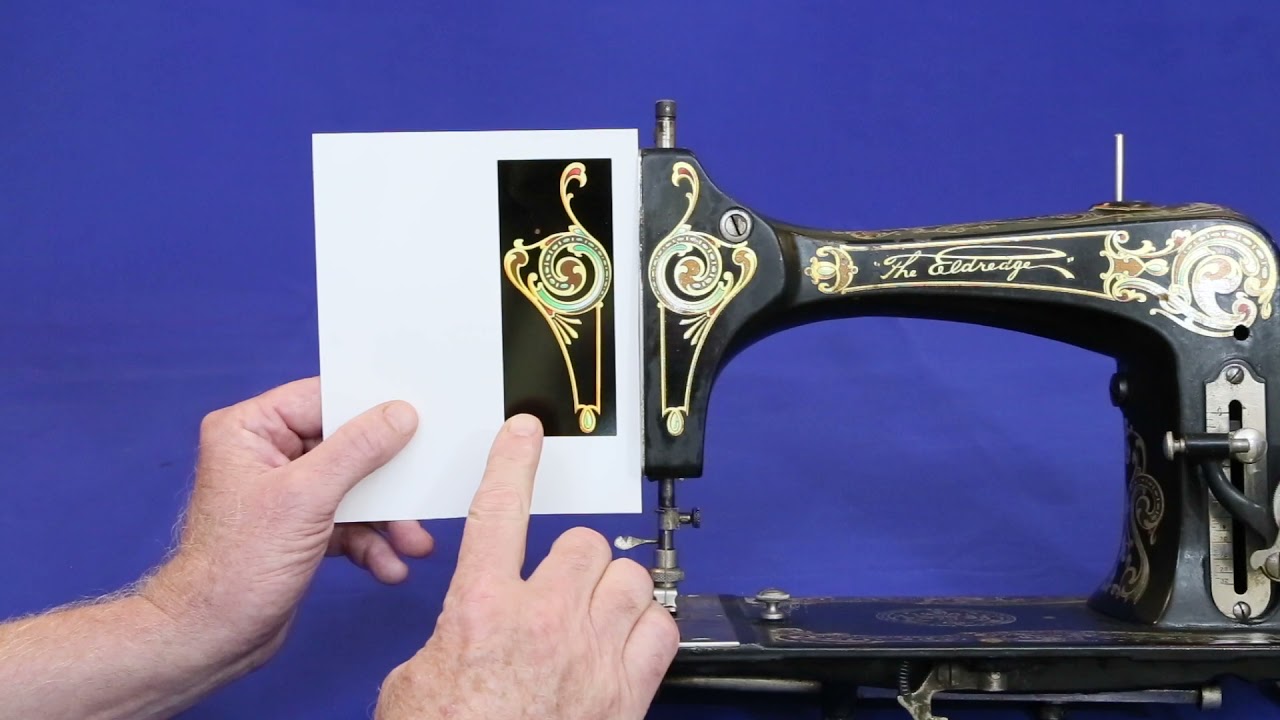 Antique Sewing Machine Restoration - Silver Backed Decals - YouTube