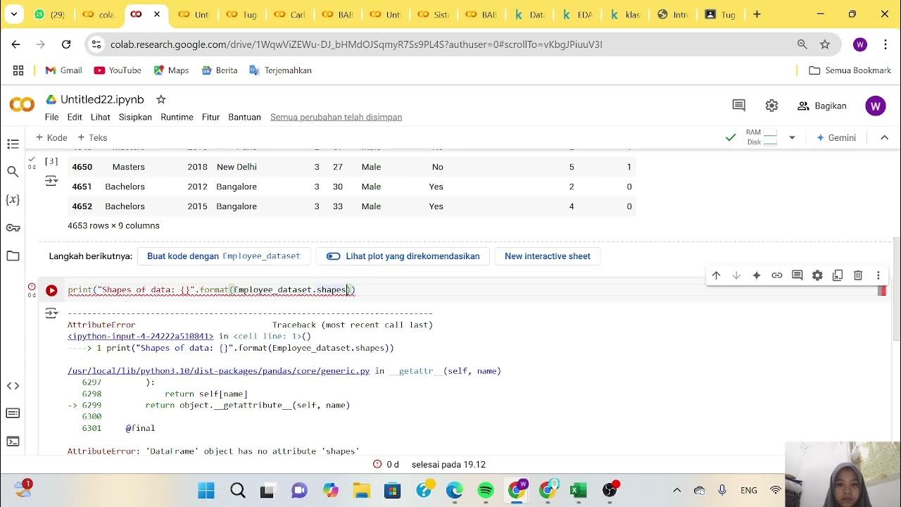 Load Dataset CSV (Menampilkan jumlah data & Nama atribut - YouTube