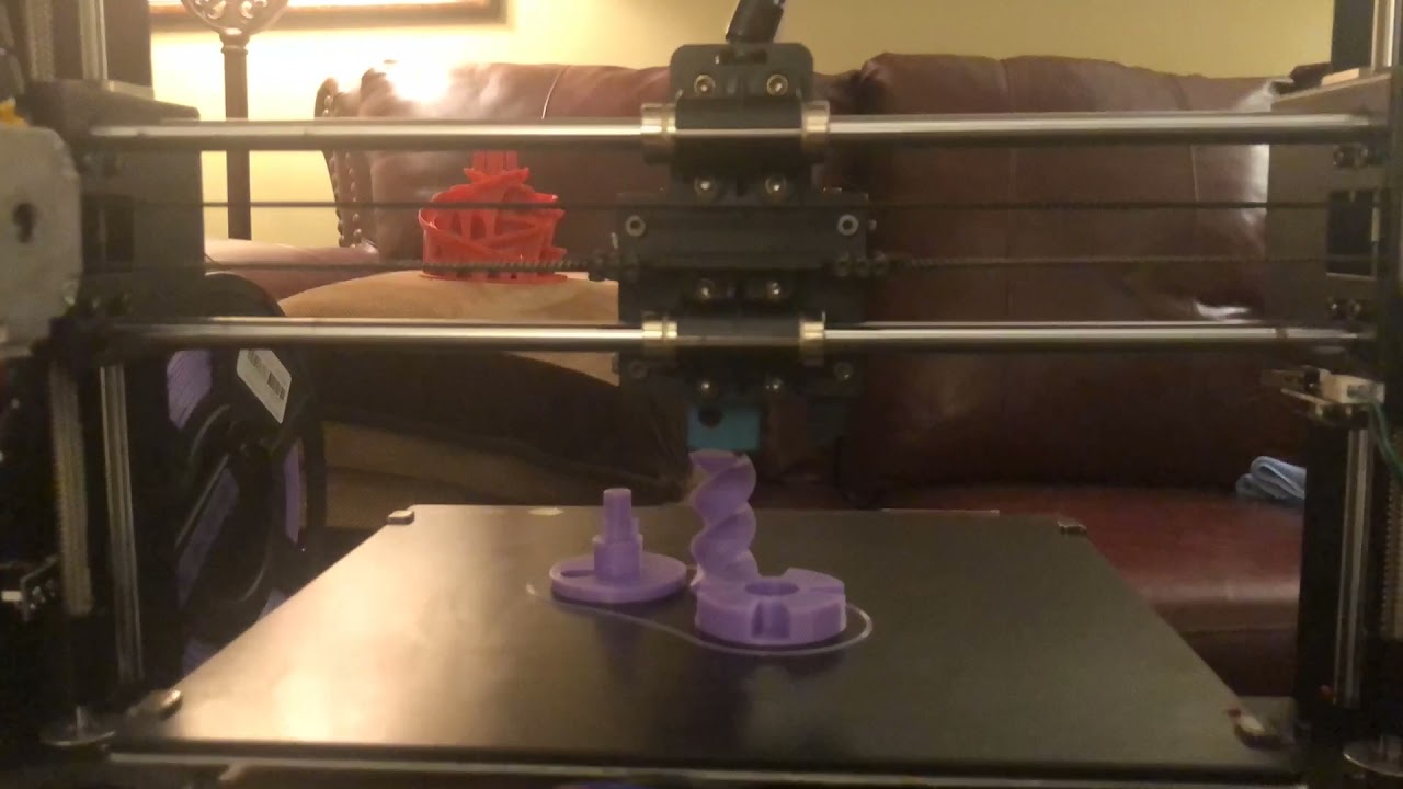 3D printed marble run auger and plates - YouTube