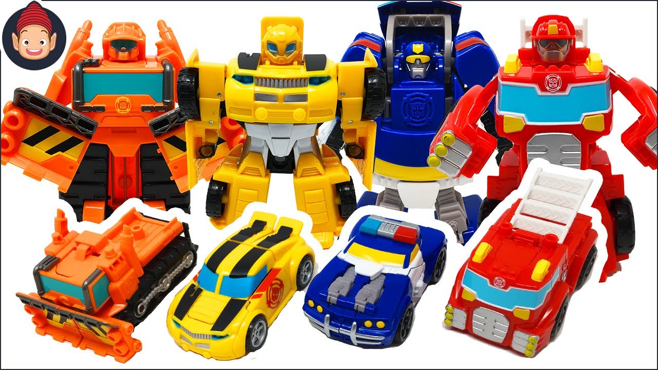 Transformers Rescue Bots Toys - Bumblebee Wedge Heatwave Chase Unboxing ...