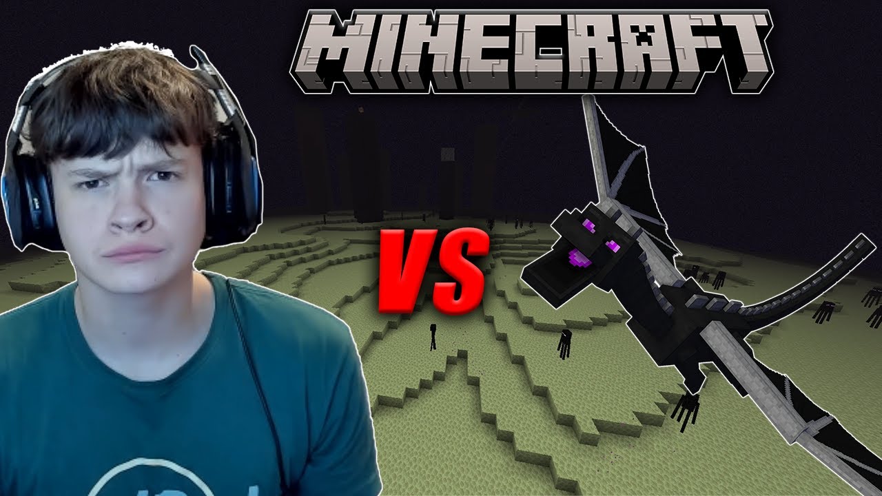 The ender dragon fight [MINECRAFT] - YouTube