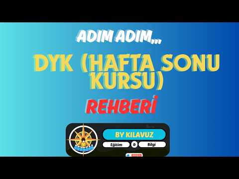 2026-2027 DYK Başvuru - Haftasonu Kursu  Nasıl başvurulur? NOT: Başvurular 7 Ağustosa kadar uzatıldı